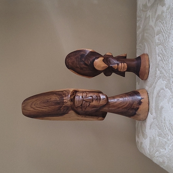 Art | Handcrafted Wood Carved Man And Woman Stunning Pieces | Poshmark